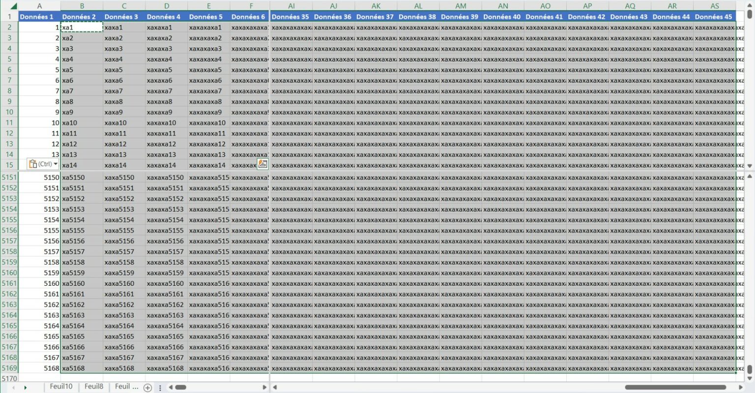 Excel : Copier et coller une formule sur une ou plusieurs colonnes, même en présence de cellules ...