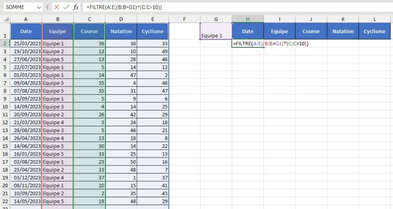Excel : Fonction FILTRE - Misty'tips