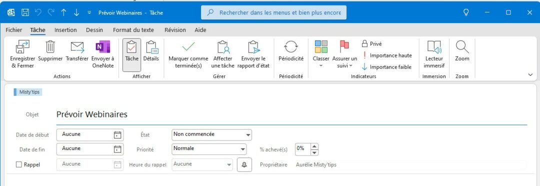 Outlook : Catégoriser les éléments (mails, rendez-vous, contact, tâches ...