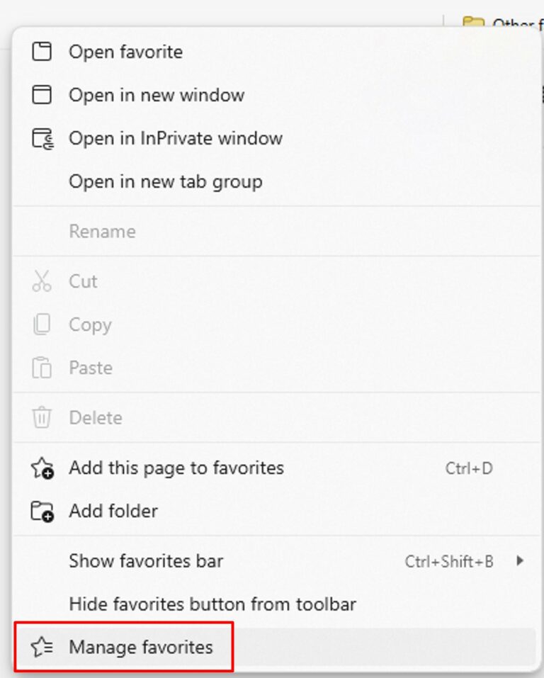 Edge: Organize Favorites with Folders - Misty'tips
