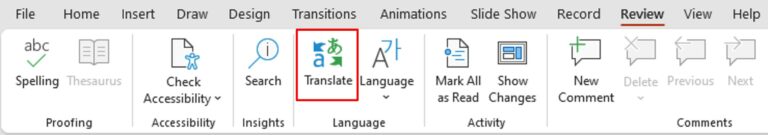 Office: Translate a document - Misty'tips