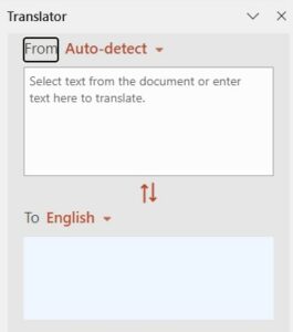 Office: Translate a document - Misty'tips