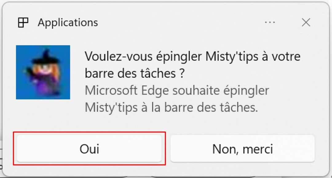Edge : Epingler un site internet dans la barre des tâches - Misty'tips