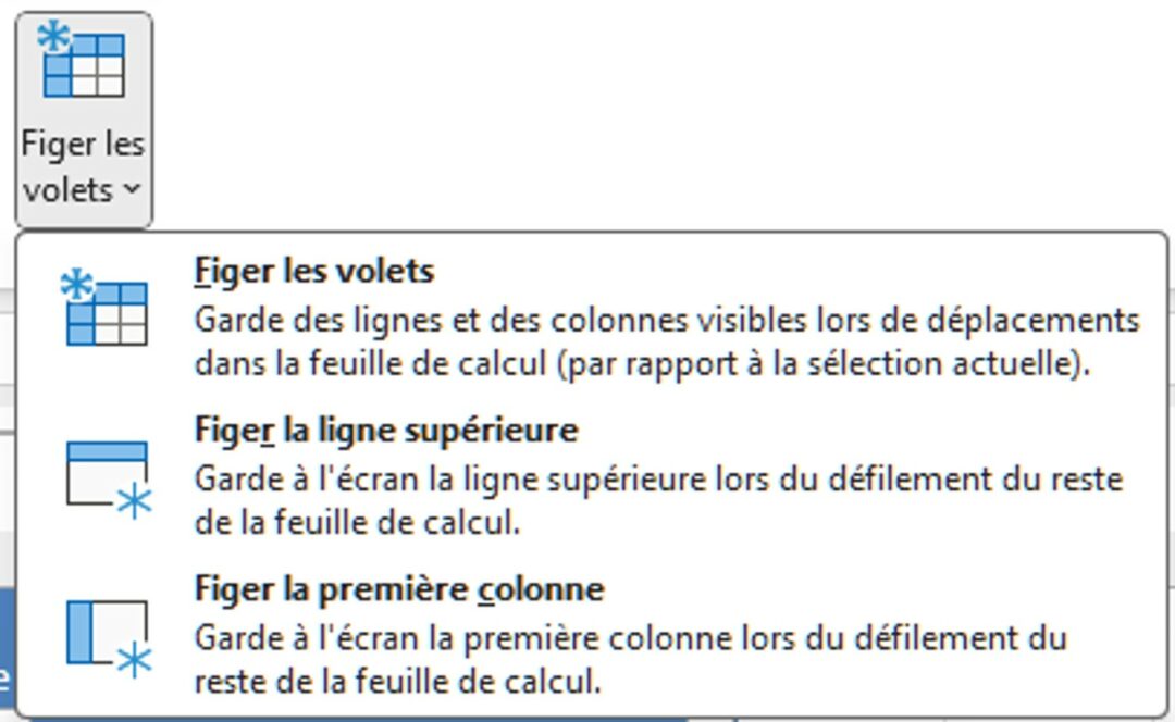 Excel : Figer les volets ou fractionner l'écran - Misty'tips